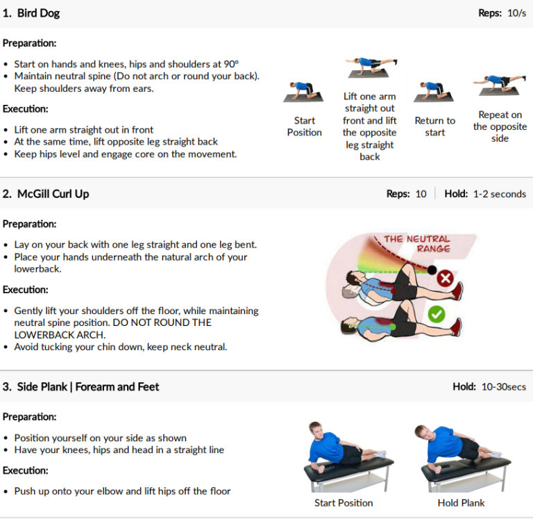 Back Exercises - The Big Three McGill protocol - AscendFitness-Lifestyle